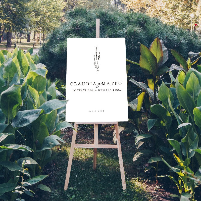 Cartel personalizado Botanic Bienvenida – La Fiesta de Olivia