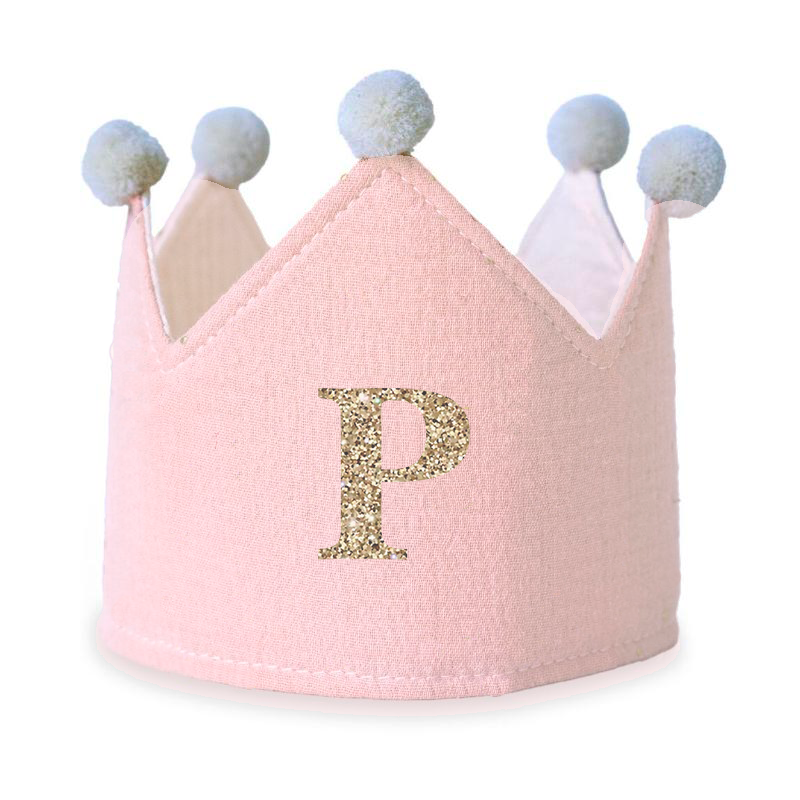Pink reversible fabric birthday crown – La Fiesta de Olivia