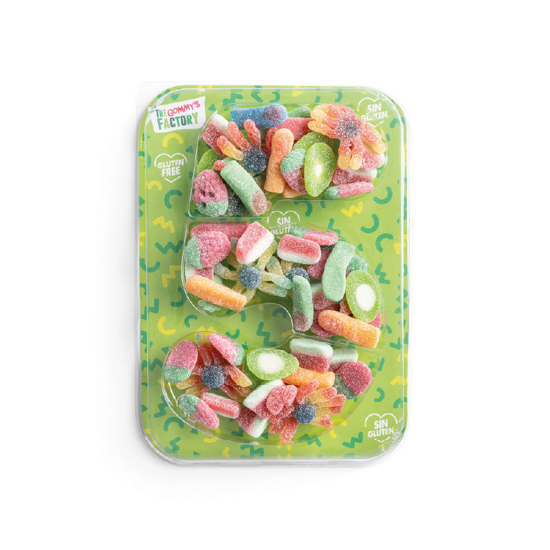 Número 5 de golosina XL Mix Pica – La Fiesta de Olivia